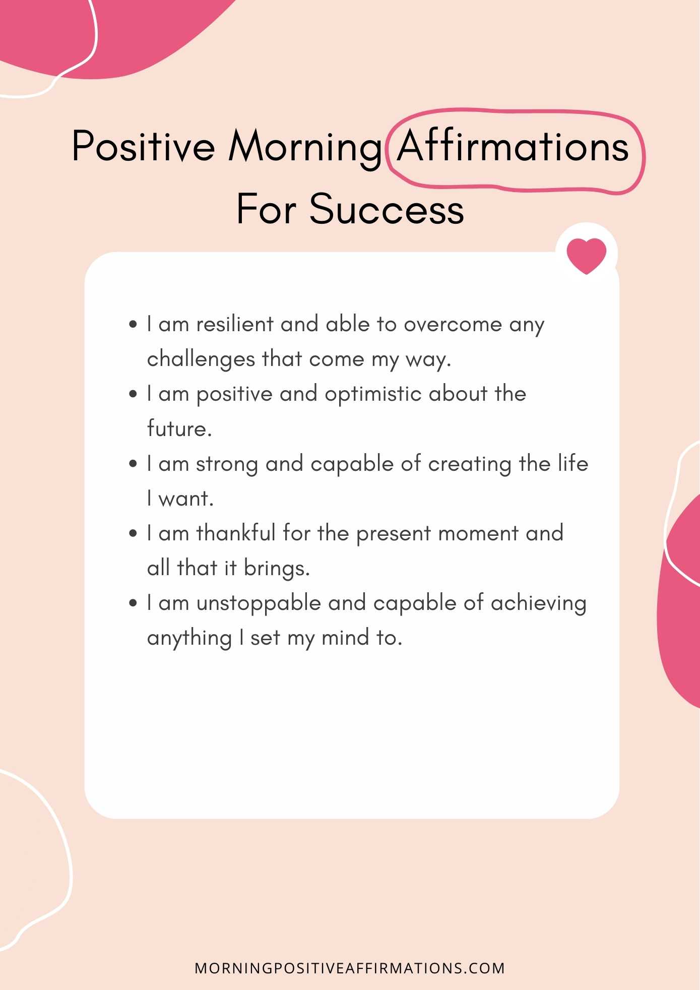 50+ Morning Affirmations For Success