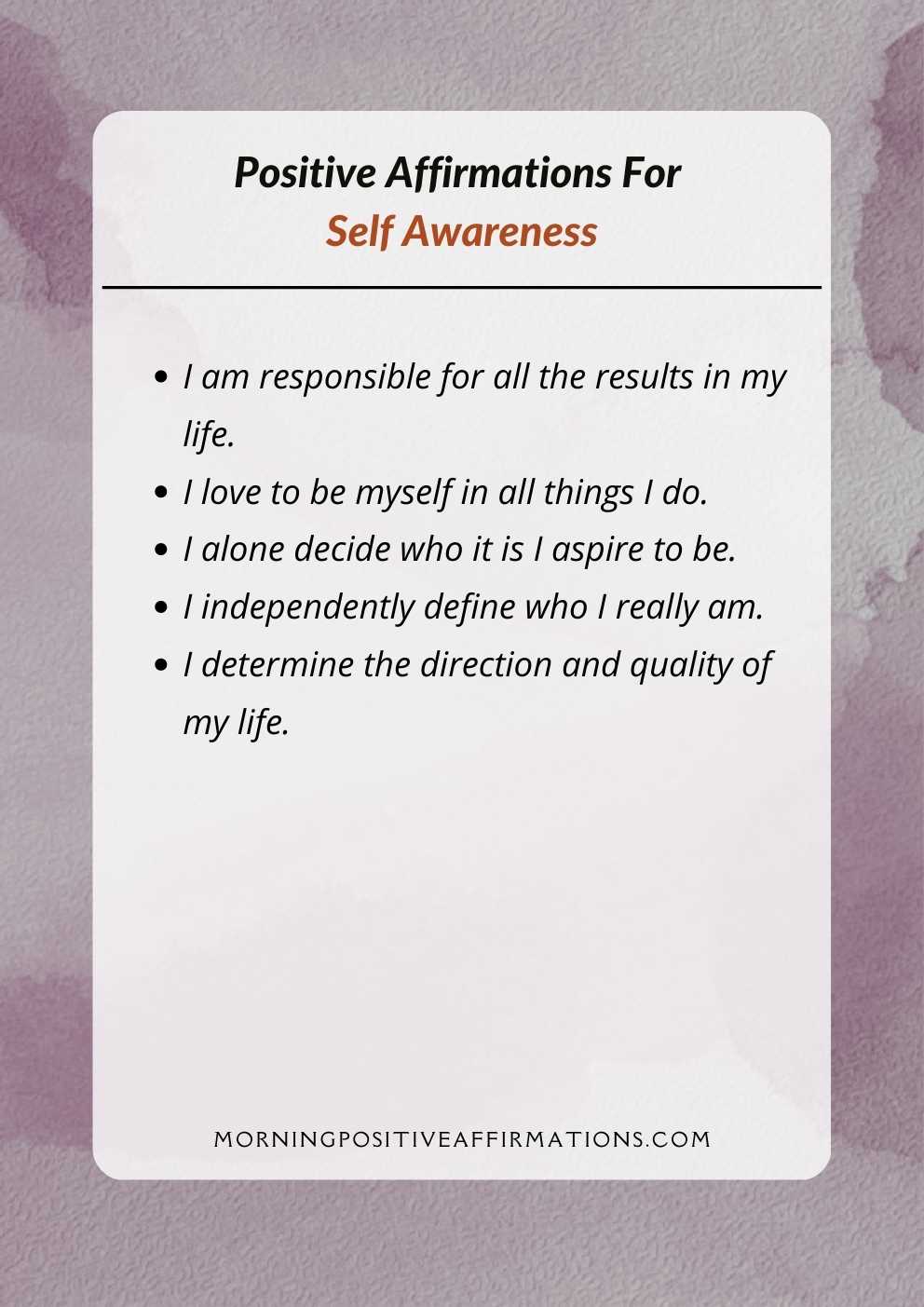 50+ Positive Affirmations For Self Awareness