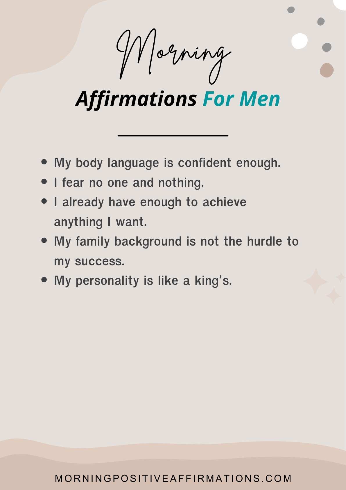 100+ Morning Affirmations For Men