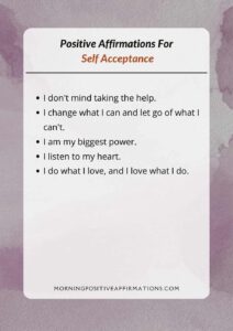70+ Positive Affirmations For Self Acceptance