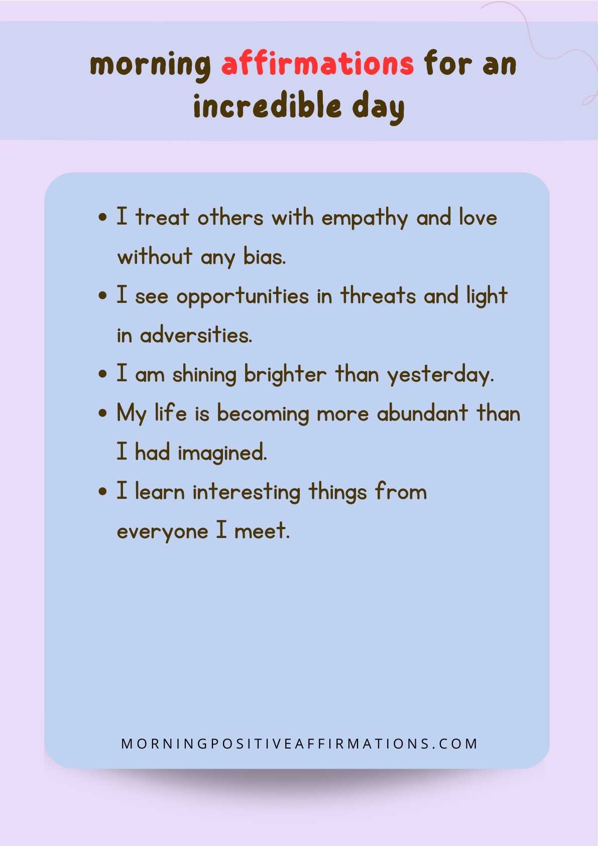 50+ Morning Affirmations for an Incredible Day