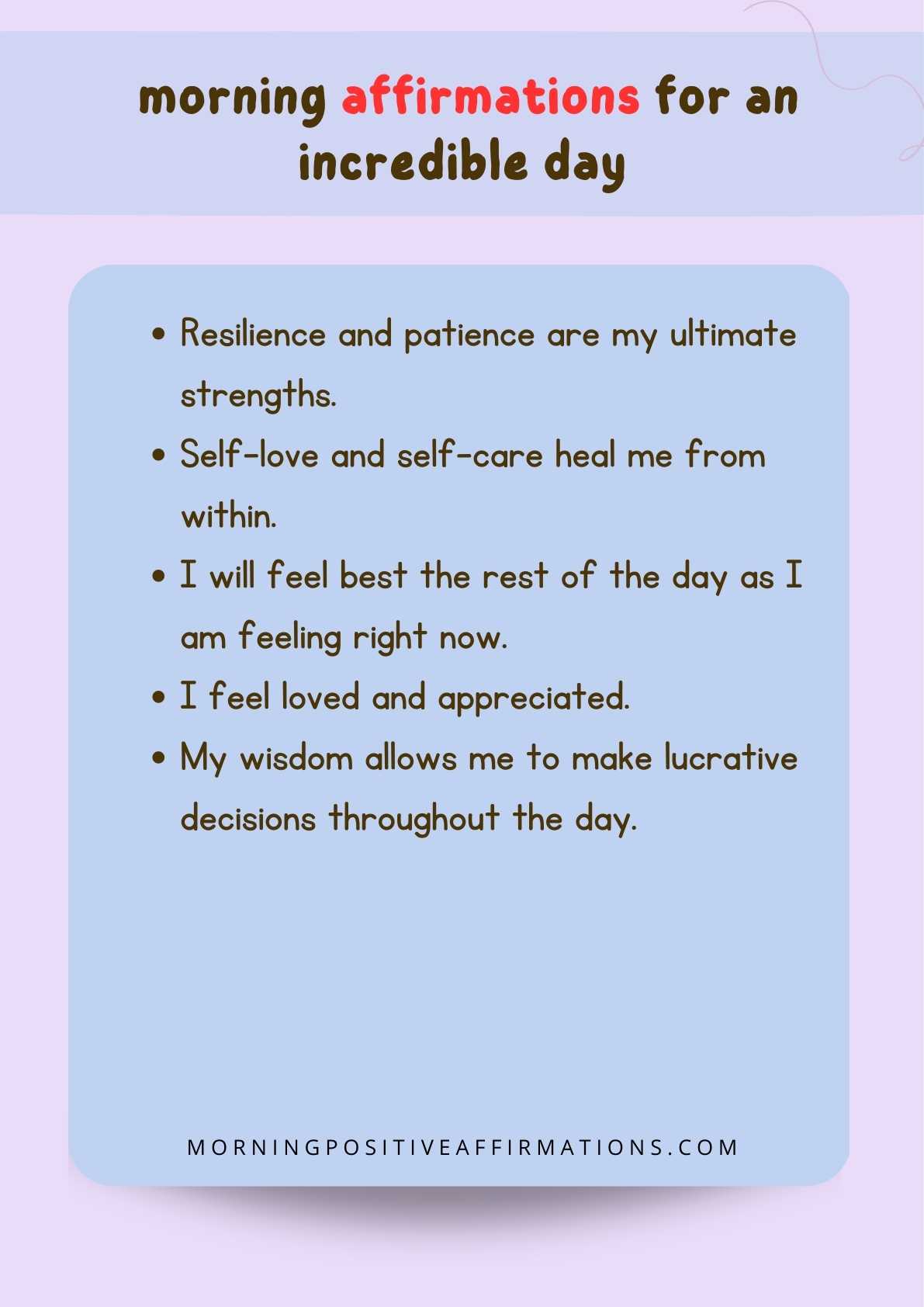 50+ Morning Affirmations for an Incredible Day