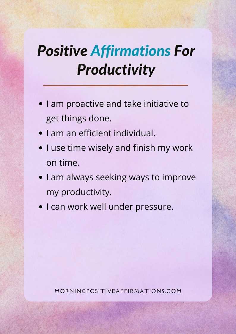 100+ Morning Positive Affirmations For Productivity