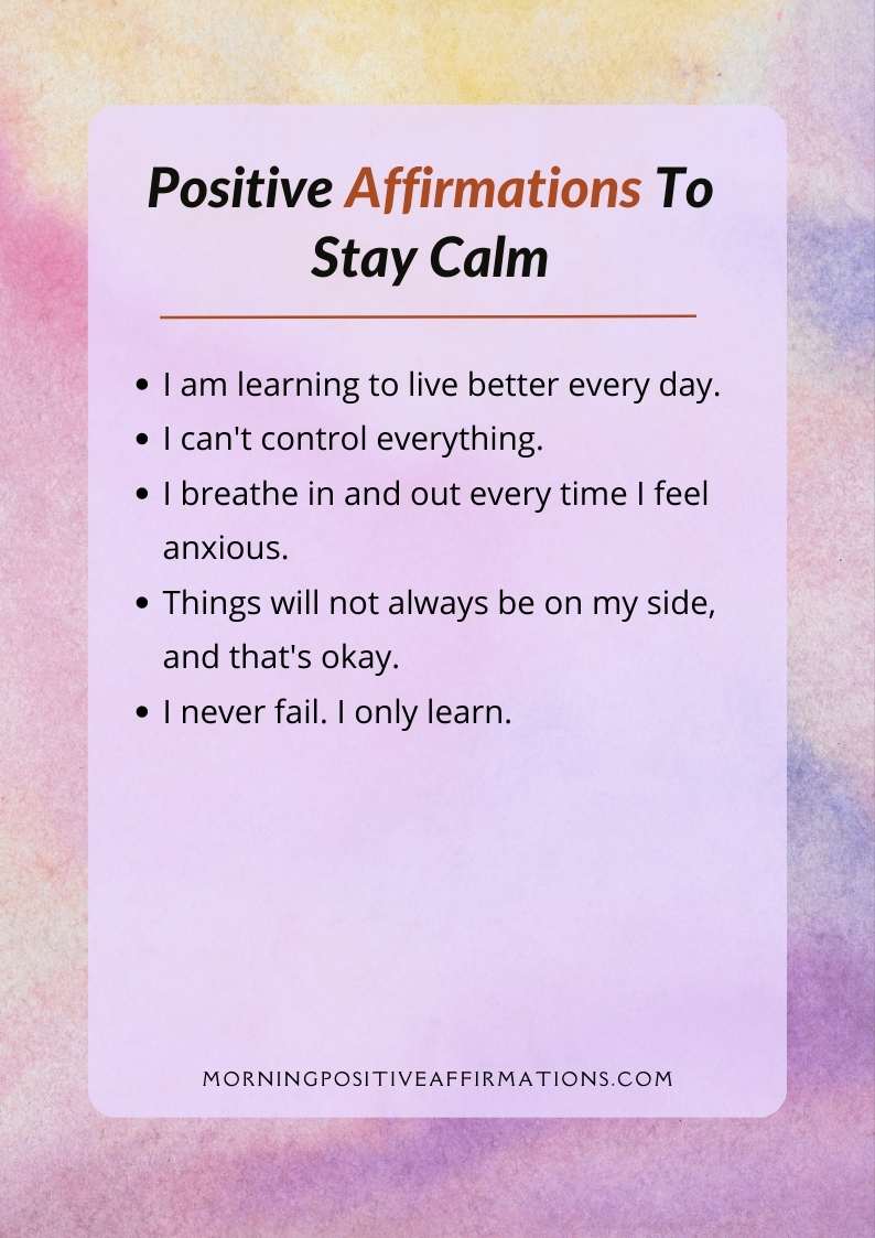 70+ Positive Affirmations To Stay Calm