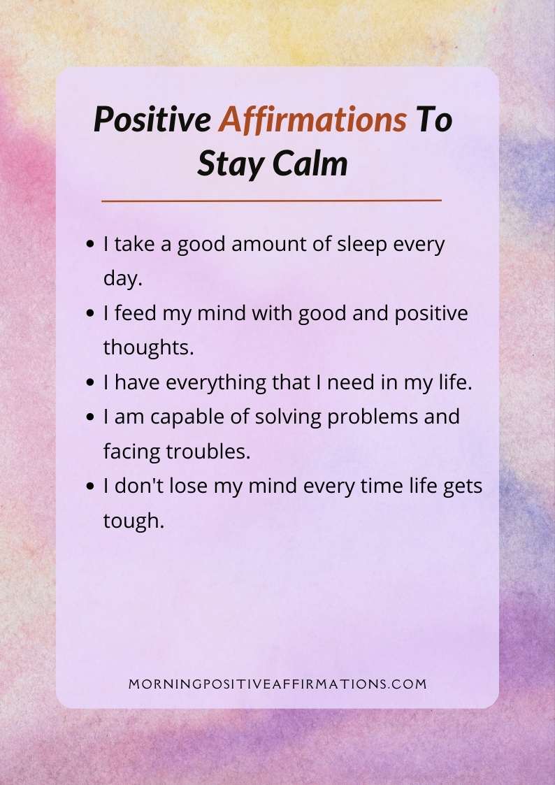 70+ Positive Affirmations To Stay Calm